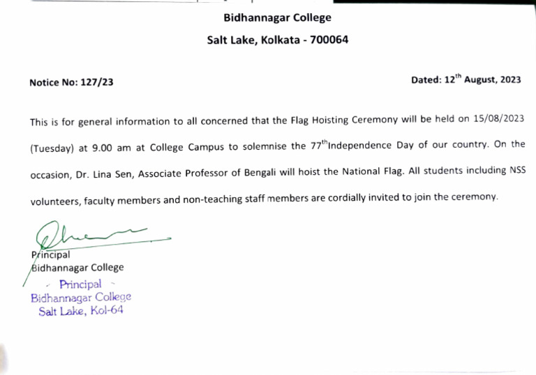 Independence Day Notice | PDF