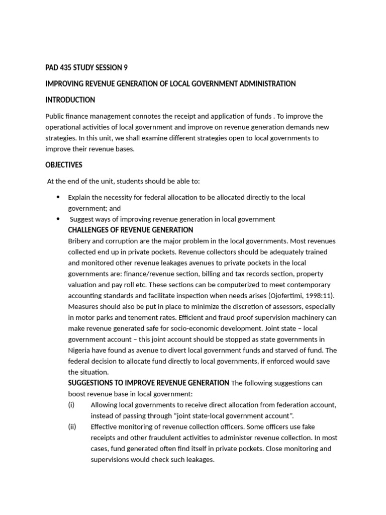 Boosting Local Government Revenue Strategies | PDF | Revenue | Taxes