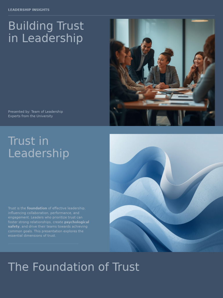 Building Trust in Leadership Essentials | PDF | Leadership | Credibility