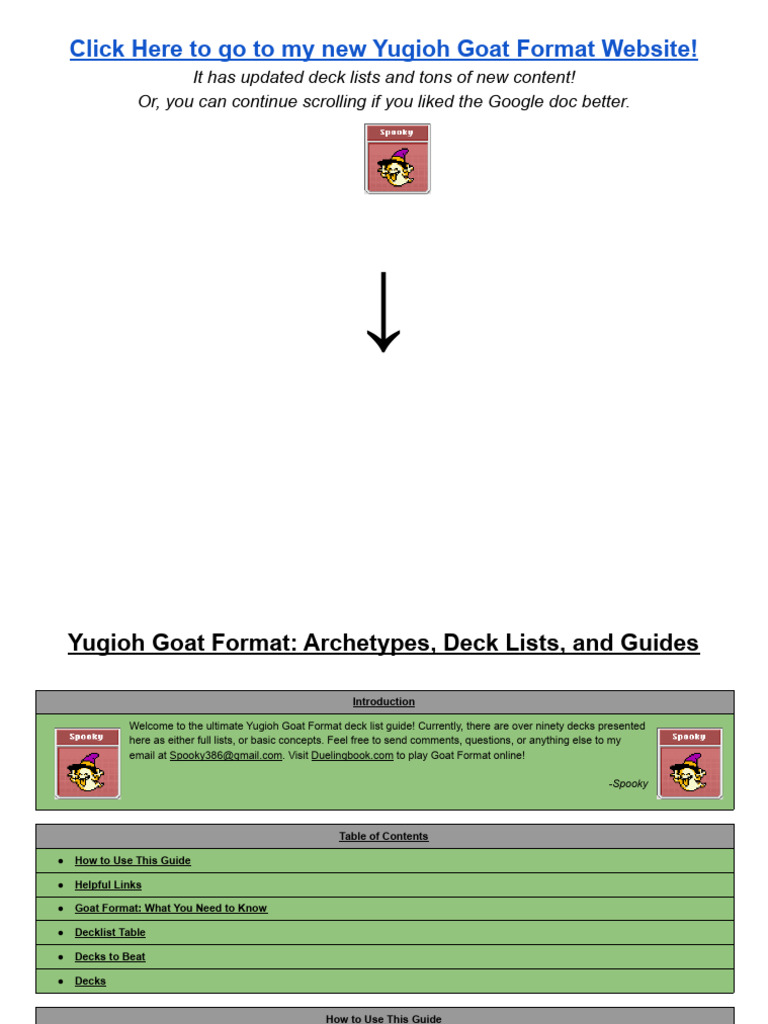 Ultimate Yugioh Goat Format Guide | PDF