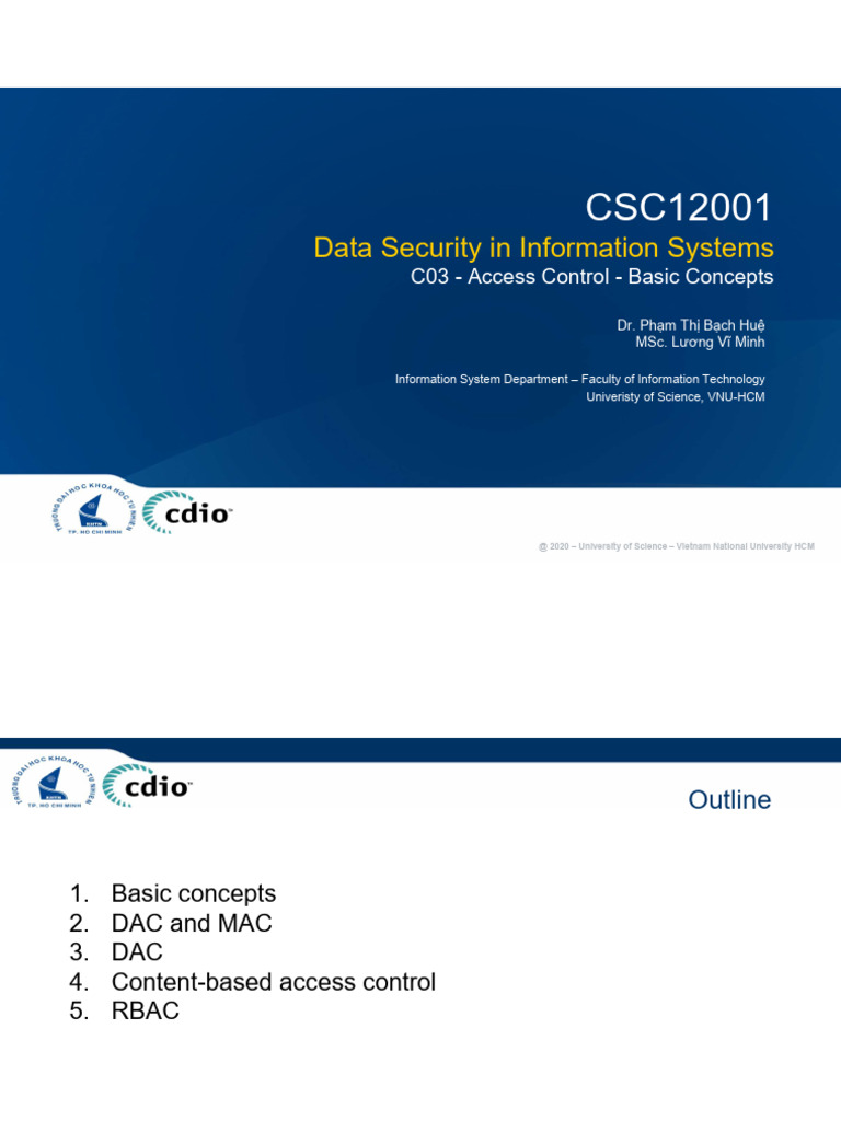 DSIS C03 Access Control Basic Concepts | PDF | Access Control ...