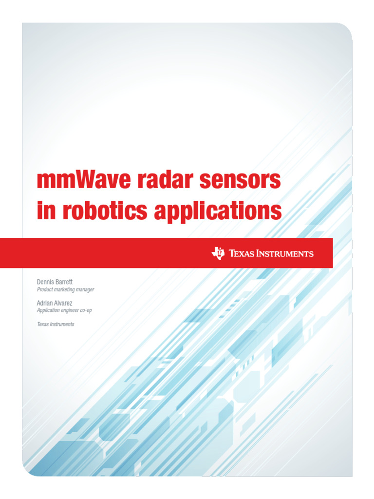 mmWave radar sensors | PDF | Robotics | Radar