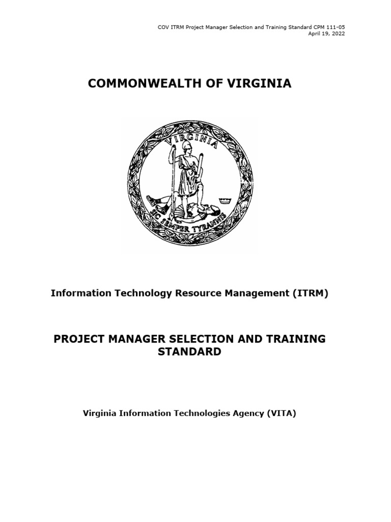 Project Manager Selection and Training Standard | PDF | Project ...
