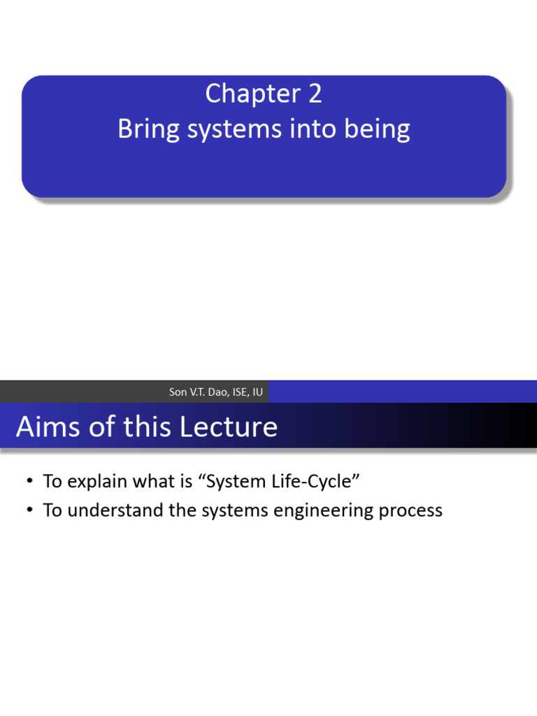 2025-S2 System Life Cycle.pptx | PDF | System | Verification And Validation