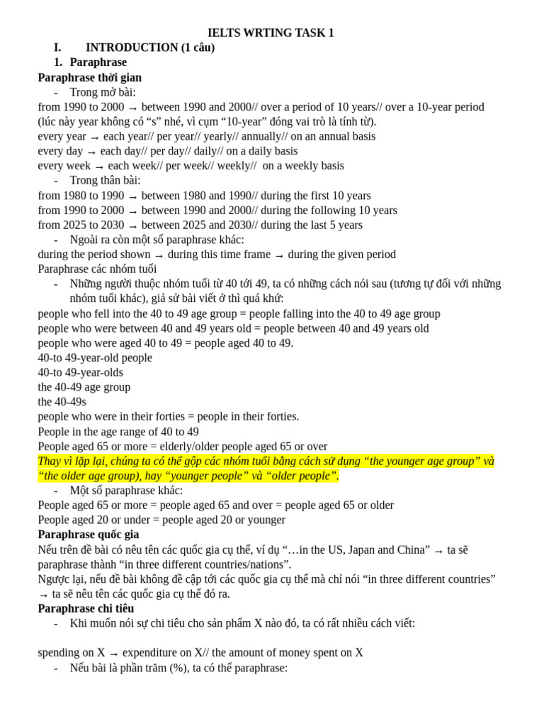 Ielts Wrting Task 1 | PDF