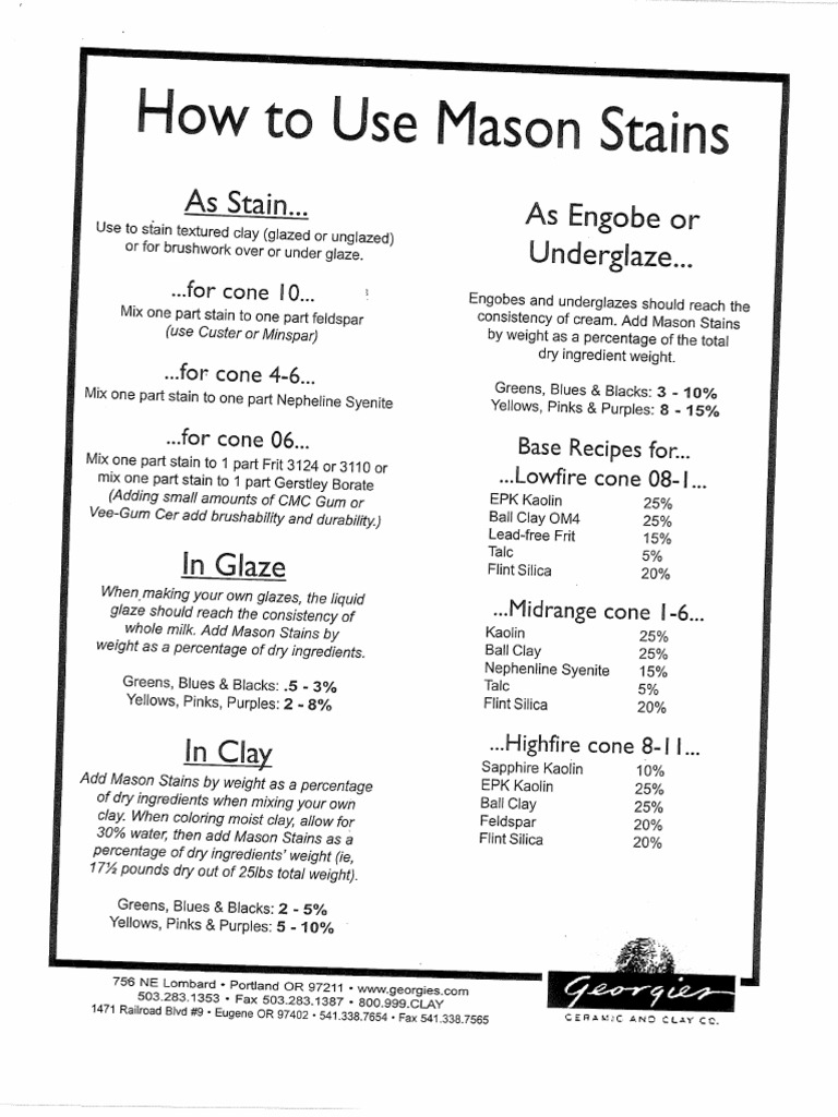 Mason Stains | PDF