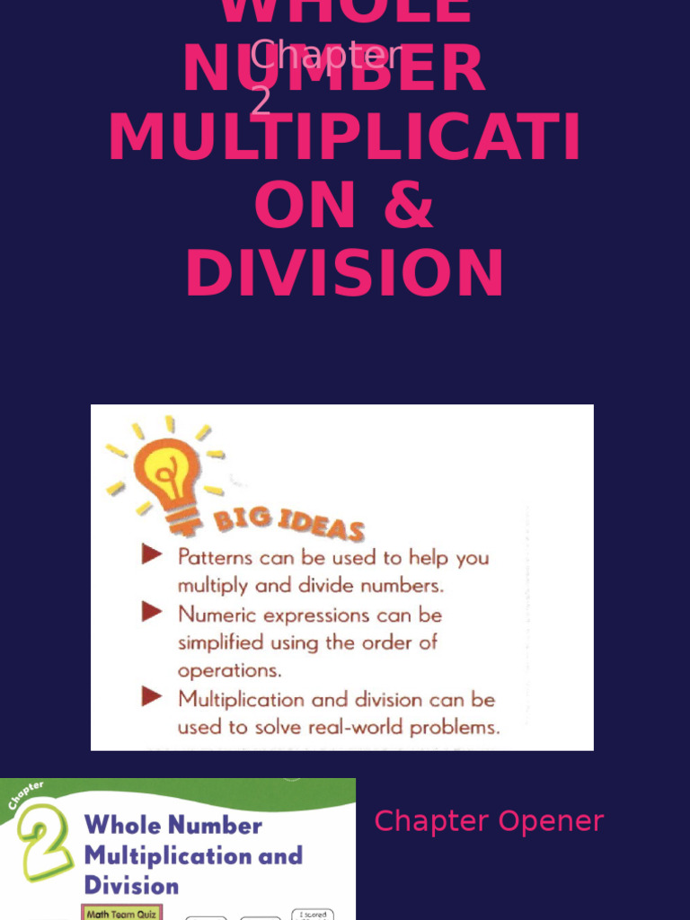 Whole Number Multiplication & Division | PDF