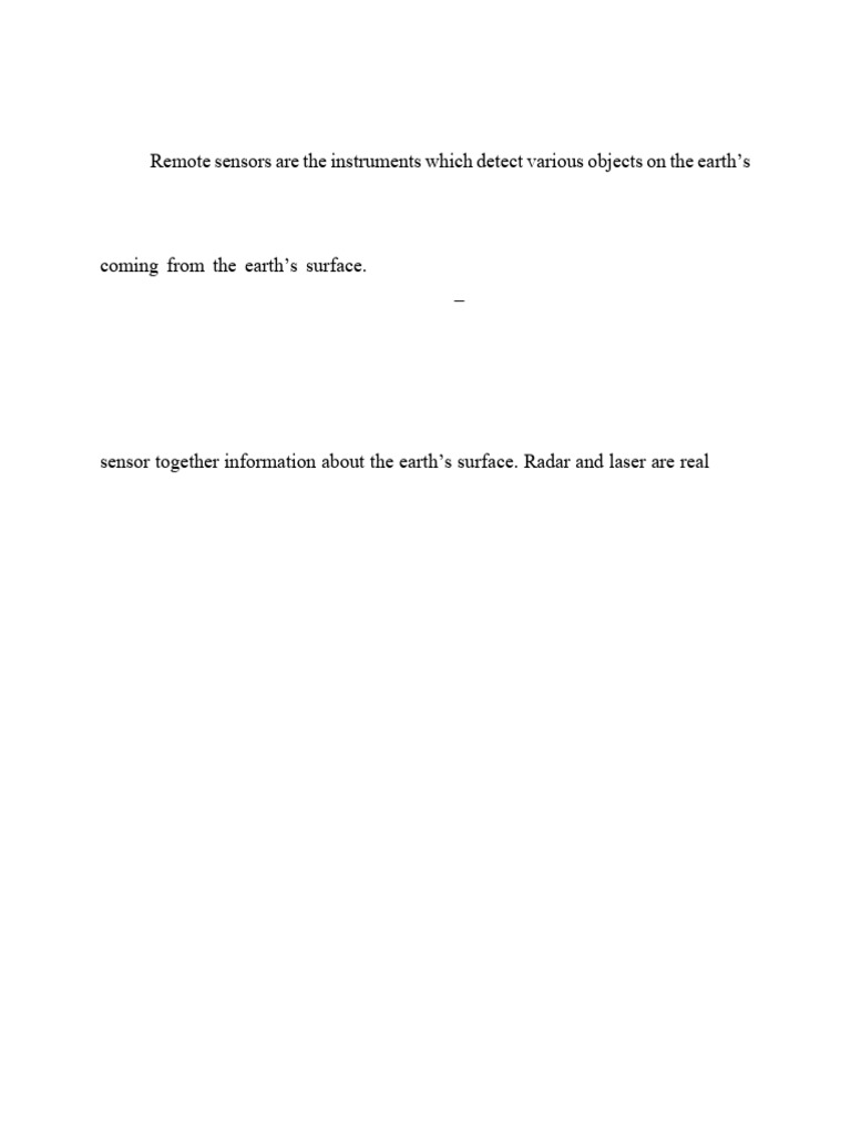 Active vs Passive Remote Sensors | PDF | Electromagnetic Radiation | Radar