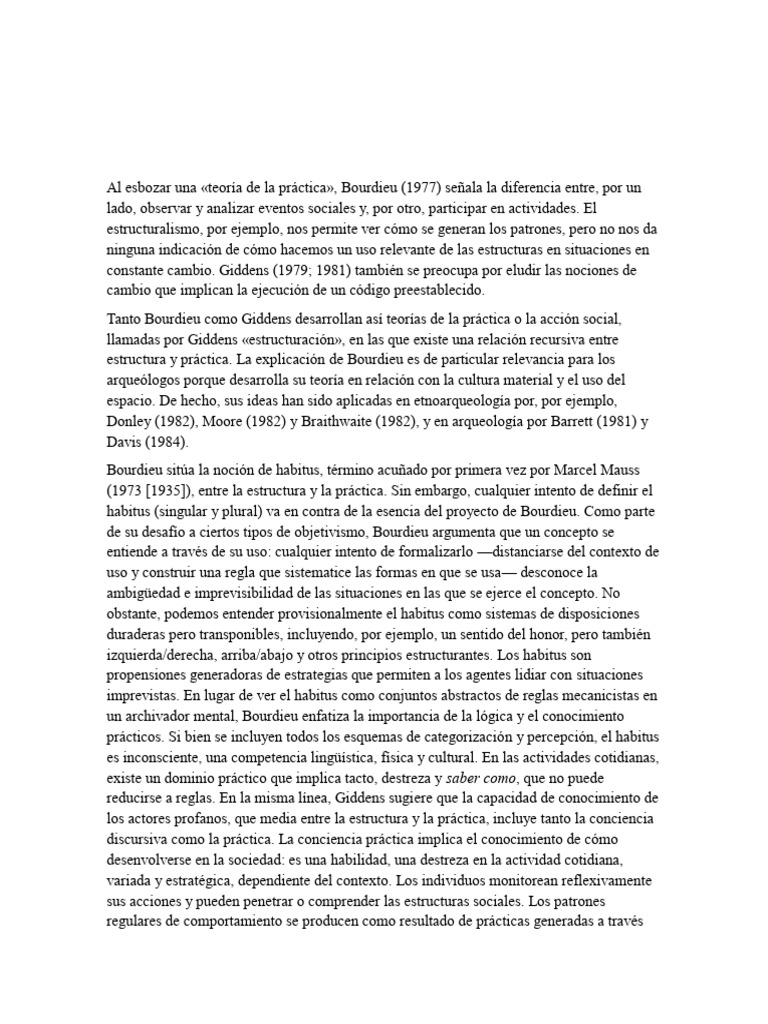 2003 Hodder y Hutson. 5 Agencia y Práctica | PDF | Libre albedrío ...
