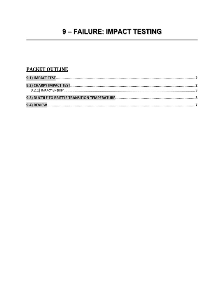 9 - Impact Test - 2023 | PDF | Ductility | Fracture