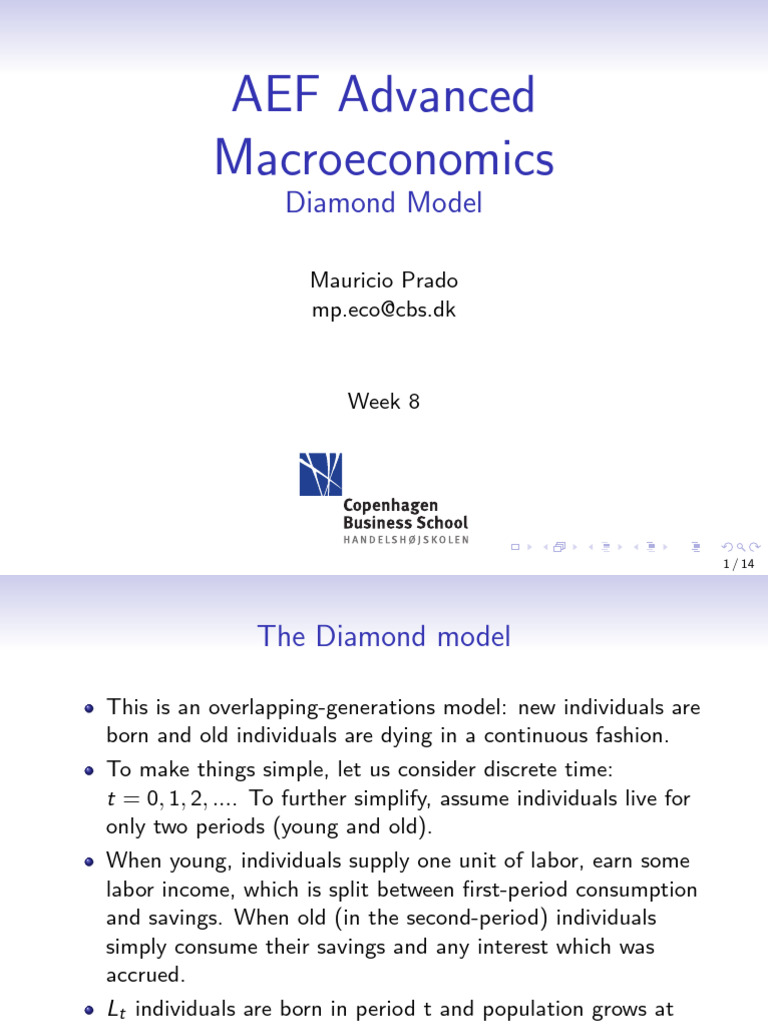 Diamond Model in Asset Pricing Theory | PDF | Consumption (Economics ...