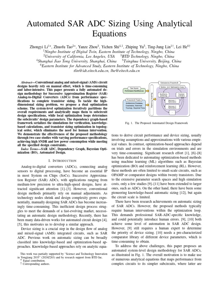Automated SAR ADC Design Methodology | PDF | Analog To Digital ...