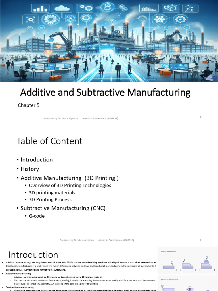 Additive vs Subtractive Manufacturing Guide | PDF | 3 D Printing ...