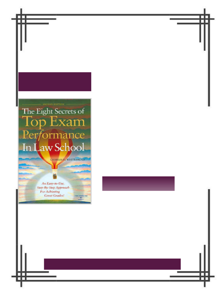 The Eight Secrets of Top Exam Performance in Law School 2nd Edition ...