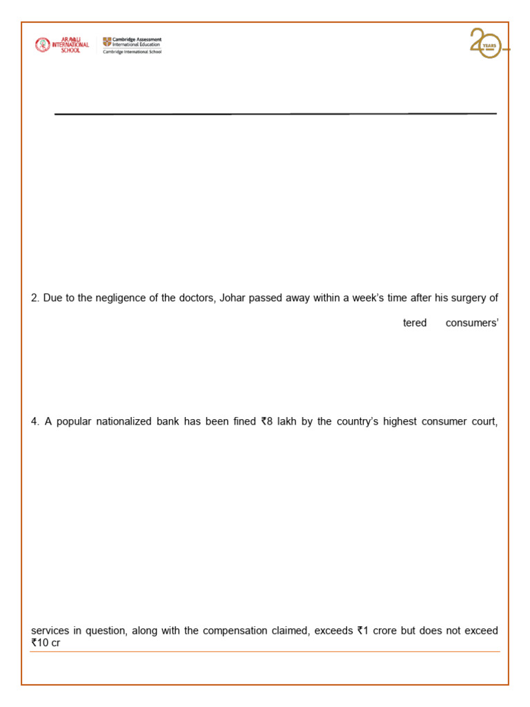 Consumer Protection MCQs for Class XII | PDF | Economies