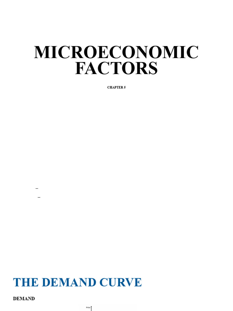 Microeconomic Factors and Market Dynamics | PDF