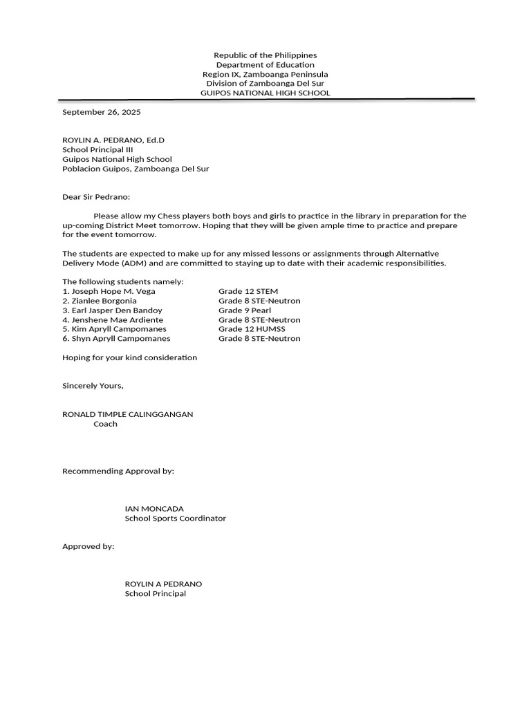 Letter For Players | PDF