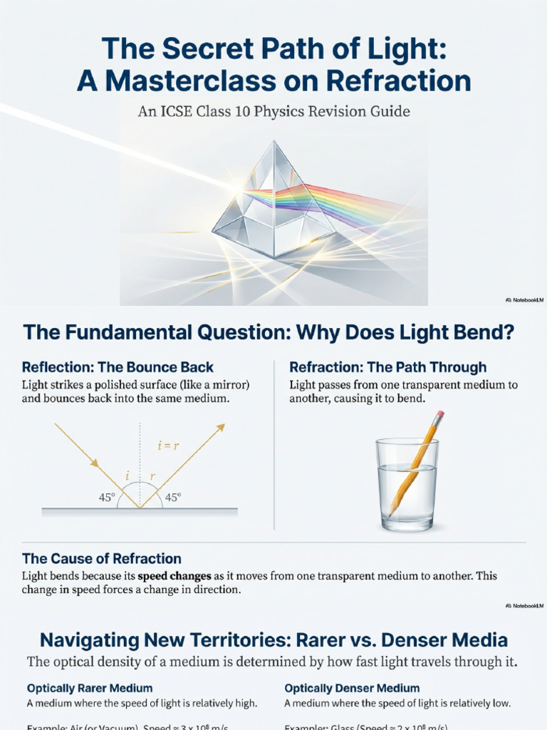 Refraction The Secret Path of Light | PDF