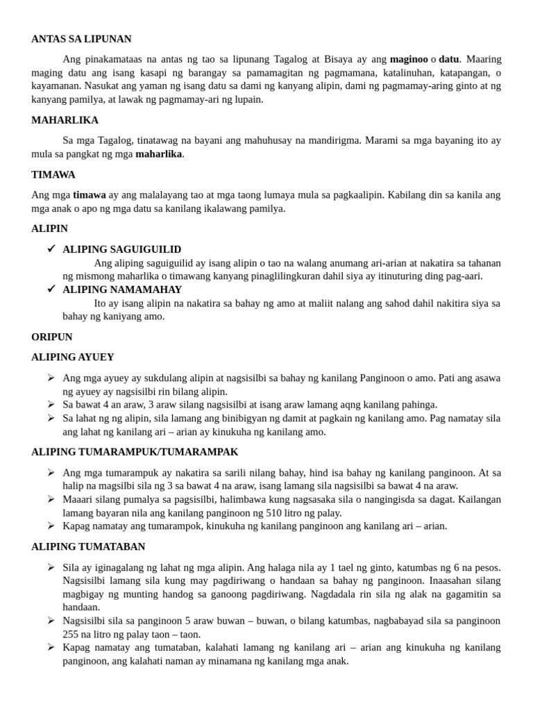 Antas Sa Lipunan | PDF