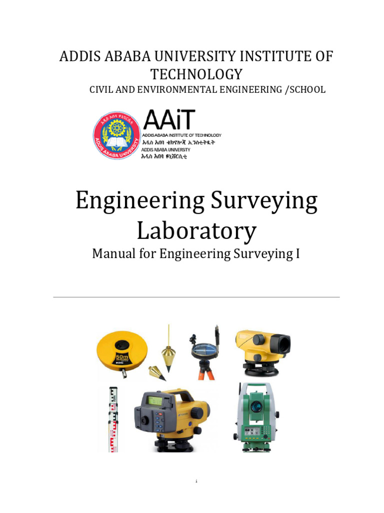 Engineering Surveying Lab Manual | PDF | Surveying | Geographical ...