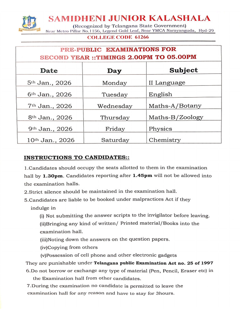 Pre Public Examinations | PDF