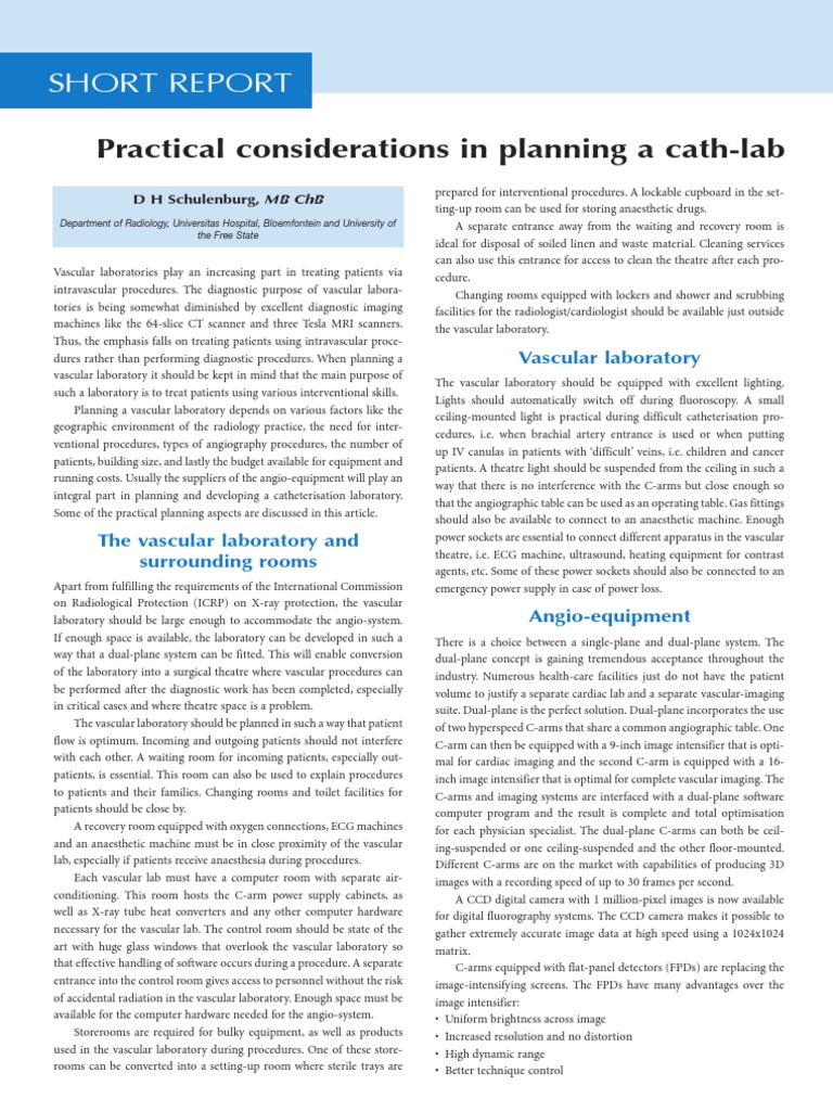Cath Lab Planning | Download Free PDF | Medical Imaging | Radiology