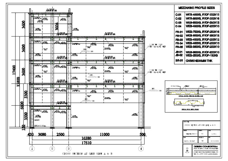 14. Cross Section at Grid Line a & b | PDF
