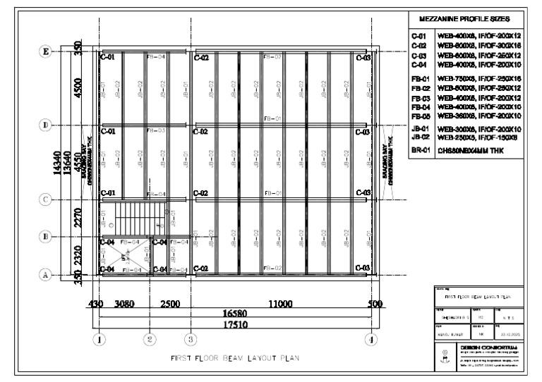 First Floor Beam Layout Plan | PDF