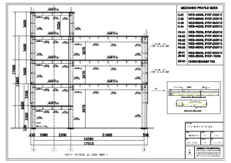 13. Cross Section at Grid Line c | PDF