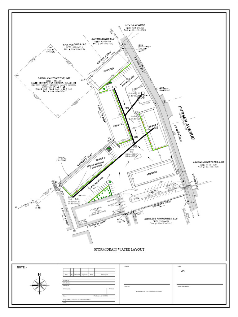 Storm Drain Design Layout for Monroe NC | PDF | Infrastructure | Civil ...