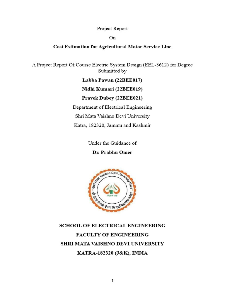 ESD Project Report | PDF | Electrical Wiring | Power (Physics)