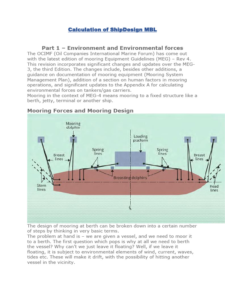 Calculation of ShipDesign MBL | PDF | Force | Ships