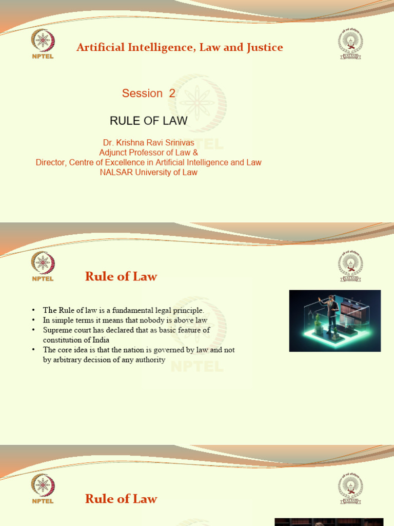 Week - 1 - Lecture - 2 Rule of Law | PDF | Rule Of Law | Governance