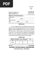 Adjustment Inventory For School Students | PDF | Psychology