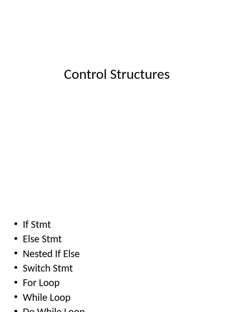 Control Structures | PDF