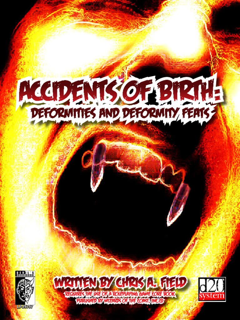 Deformities and Feats for RPG Characters | PDF | Haemophilia | Epilepsy