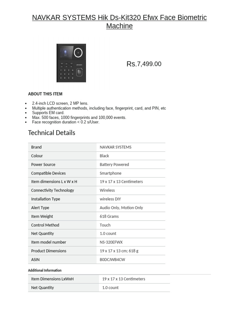 Bio Metric Device | PDF