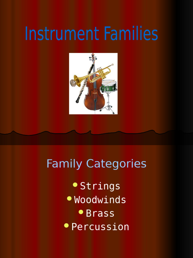 Overview of Musical Instrument Families | PDF | Woodwind Instruments ...