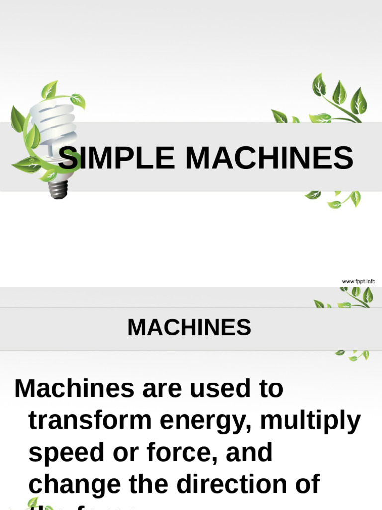 Science 6 Ppt q3 w6 - Simple Machines | PDF | Lever | Machines