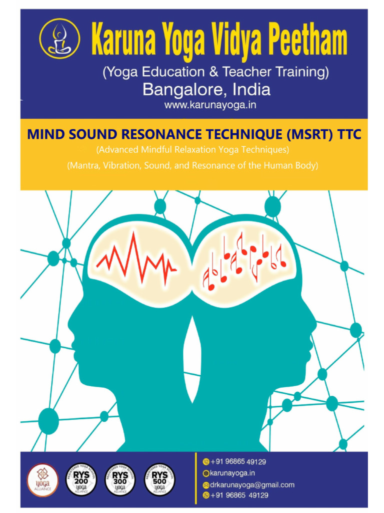 Mind Sound Resonance Technique (MSRT) Teacher Training Certificate ...
