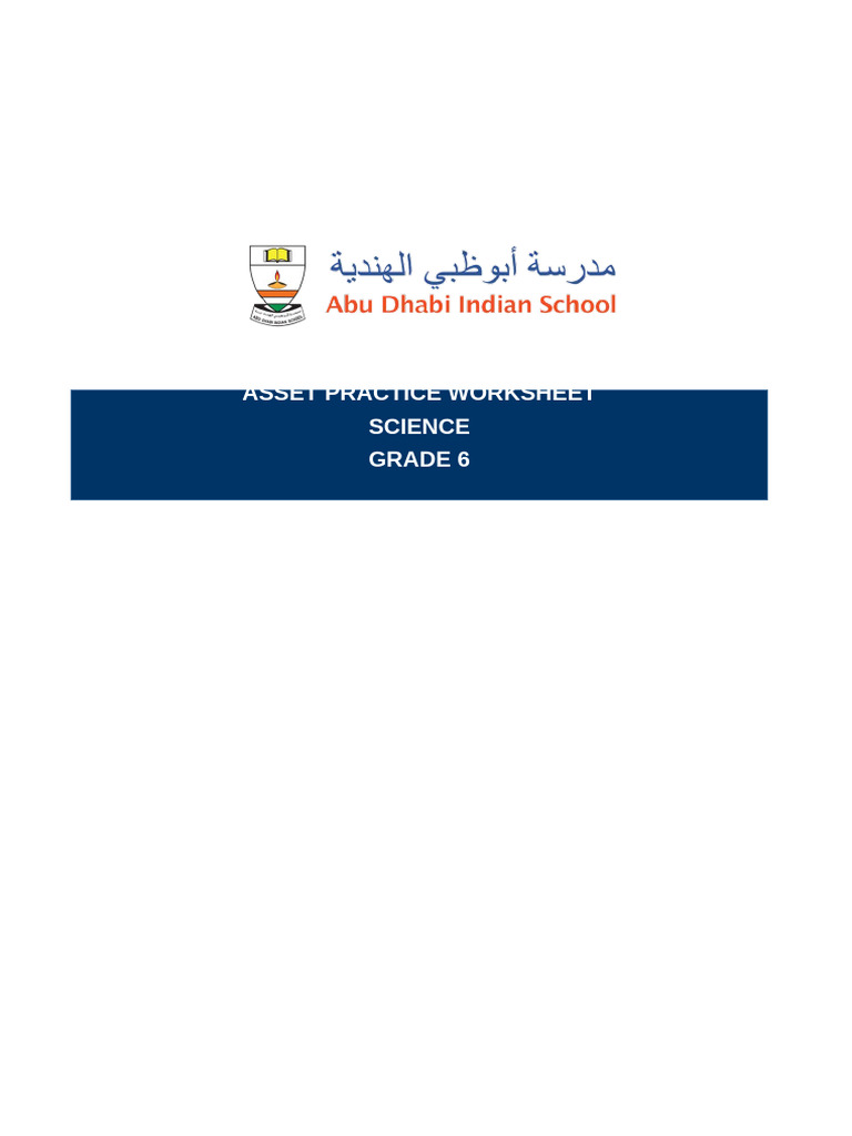 Asset Practice Worksheet - Science - Grade 6 | PDF | Fibers | Textiles
