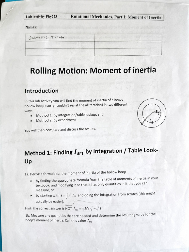 Rolling Hoop Lab Final | PDF