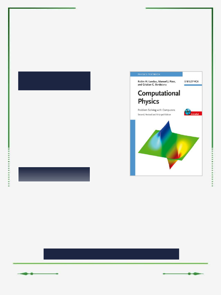 Computational Physics Problem Solving with Computers 2nd Edition Rubin H. Landau ebook ...