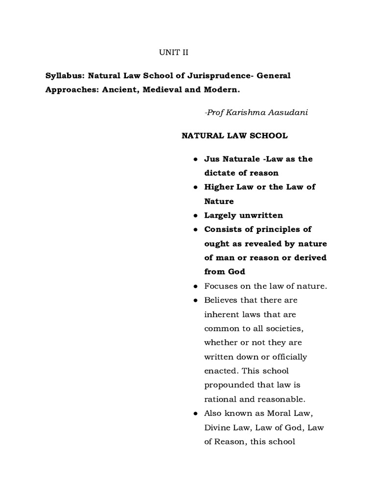 Overview of Natural Law Jurisprudence | PDF | Natural Law | Thomas Aquinas