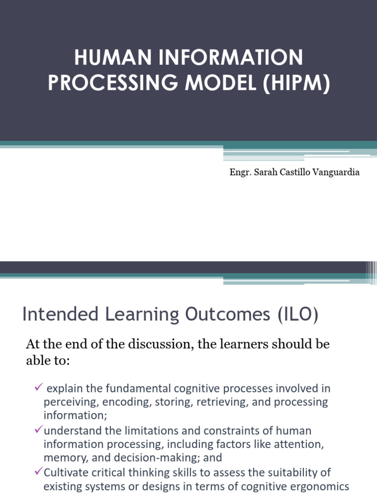 Week 3 4 Human Information Processing Model HIPM 20230911161335 | PDF ...