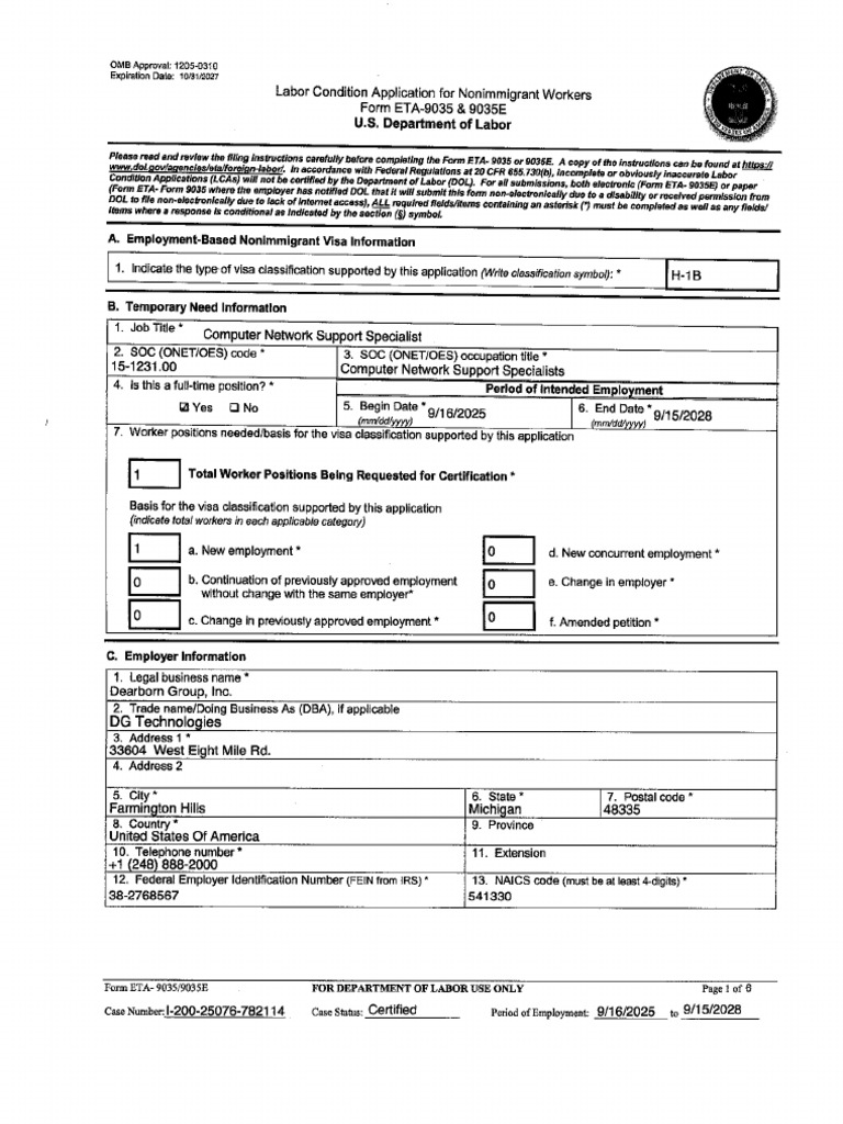 Signed LCA | PDF