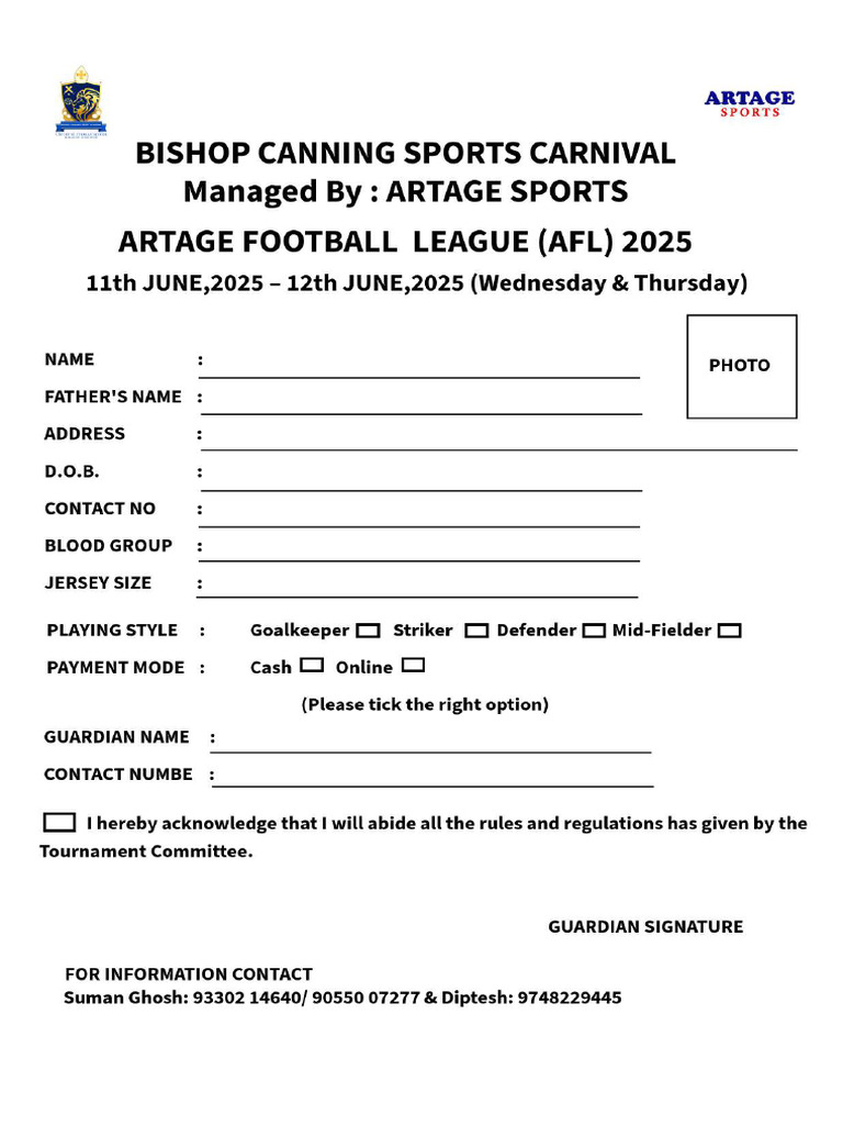 Football Form | PDF