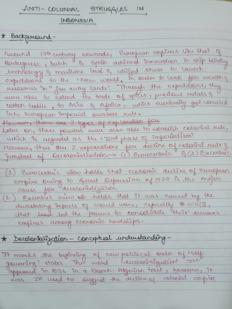 Anti Colonial Struggle-Indonesia | PDF