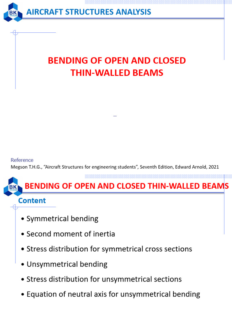3-Bending of Open and Closed Thin-walled Beams | PDF | Bending | Beam ...