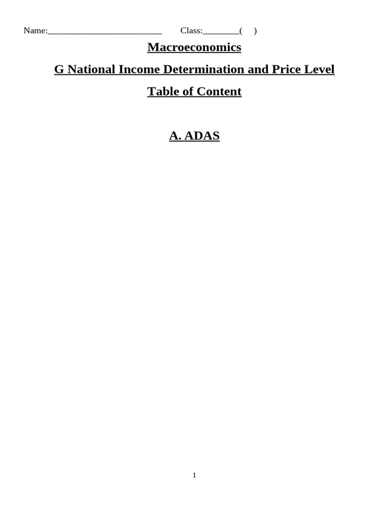 G National Income Determination and Price Level (Updated to 2022) | PDF ...